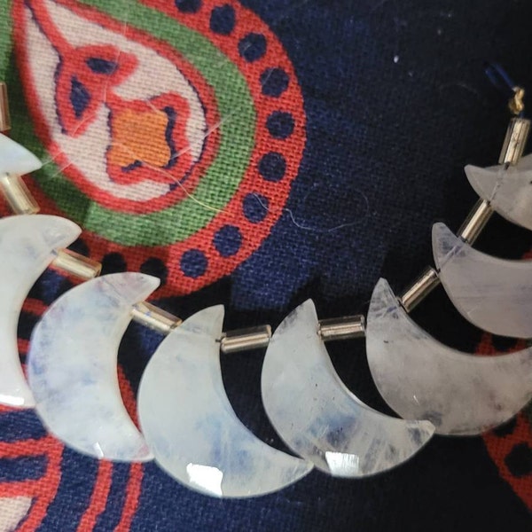 Natural Rainbow Moon Stone 8 Pieces Moon, Crescent Moon Jewelry ...