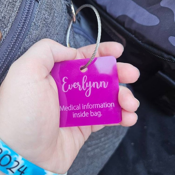 Premium Backpack Name Tags Personalized, Customized Luggage Name Tags ...