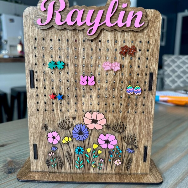 Earring Stand Svg Laser Cut Files, Earring Organizer, Earring Display ...