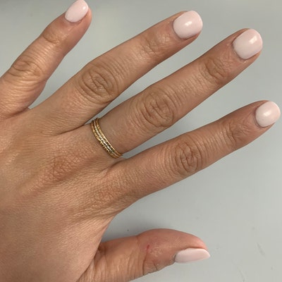 Hammered Bypass Ring, Adjustable Open Band Spiral Ring, Gold or Silver ...