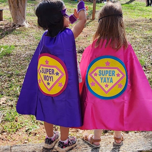 Girls Custom Gift PERSONALIZED SUPERHERO Cape With Full Name Super Star ...