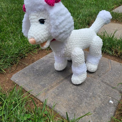 Crochet Poodle Dog Pattern, Dog Stuffed Animal, Crochet Amigurumi, Dog ...