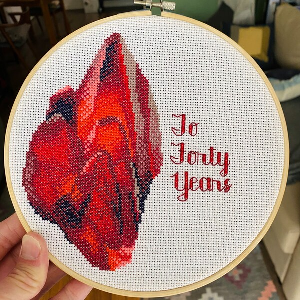 Ruby Cross Stitch Pattern, Courage and Passion Talisman, July ...