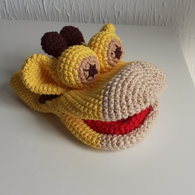 Crochet Pattern for a Dog Hand Puppet, Amigurumi Puppy Puppet Pattern ...