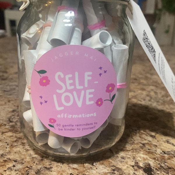 Self-love Affirmation Jar | 100 Wellness Cards - Etsy