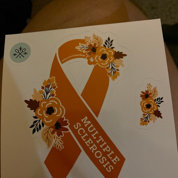 Multiple Sclerosis Sticker, MS Awareness Sticker, Orange Awareness ...