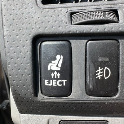 Eject Button Decal, Car Decal, Eject Passenger Button, Blank Button ...