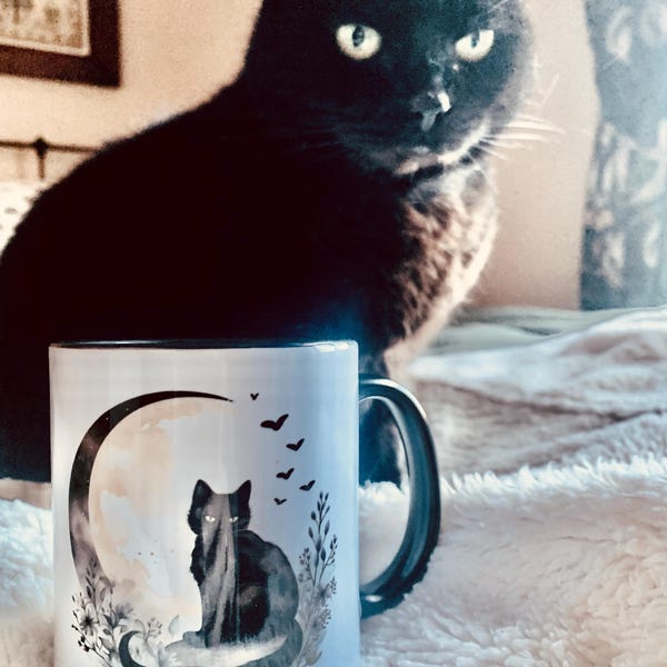 Pretty Bat Mug Personalised With Name and Initial. Cute Bat Cup, Bat ...