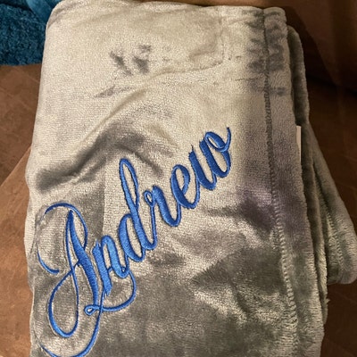 Personalized Custom Soft Blanket With SCRIPT Name 8 Colors to Choose ...
