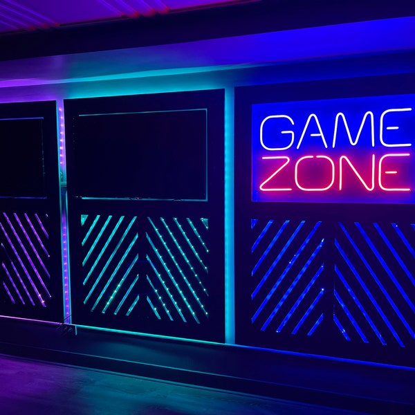 Game Zone LED Neon Sign: Gaming Room Wall Decor - Etsy