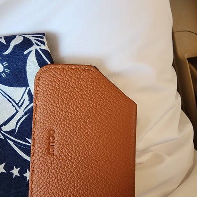 Mini Brown Slide Wallet Slide Wallet Leather Card Holder Slim Wallet ...