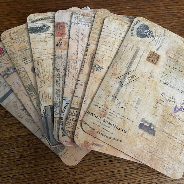 9, Vintage,paper, File Folders, Pockets, Tags, Kit, Digital, Download ...