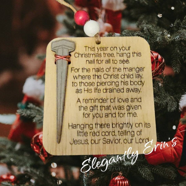 Christ Nail Symbol Christmas Ornament Laser Cut Digital File | True ...