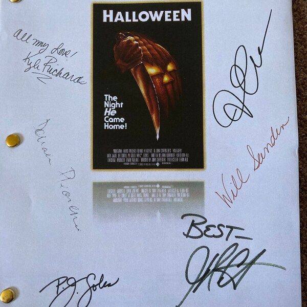 Halloween Script Signed Screenplay Autographed: Donald Pleasence, Jamie ...