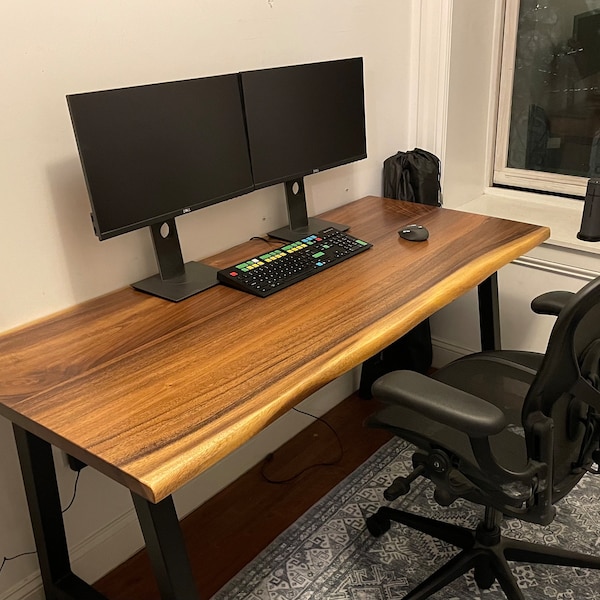 Desk Table Top - Solid Wood Desk Top | Walnut Table Top | Wood Desk Top ...
