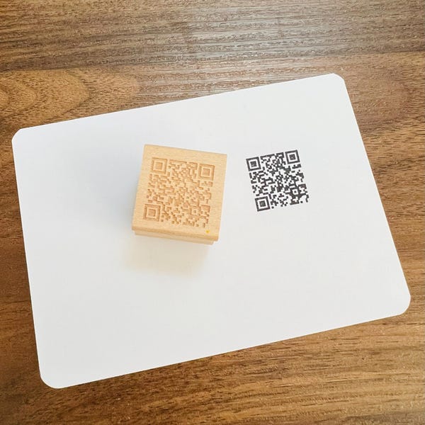 Custom QR Code Rubber Stamp - Personalized Website Stamp - Etsy