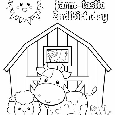 Personalized Printable Farm Birthday Party Favor Childrens Kids ...