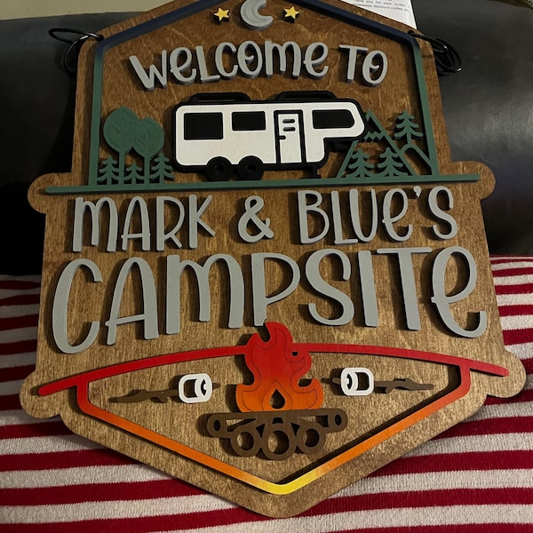 Welcome to Our Campsite | Personalized Camping Sign | Family Name ...