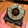 Vintage Punched Computer Punch Card on Mini CD on Circuit Board Clock ...