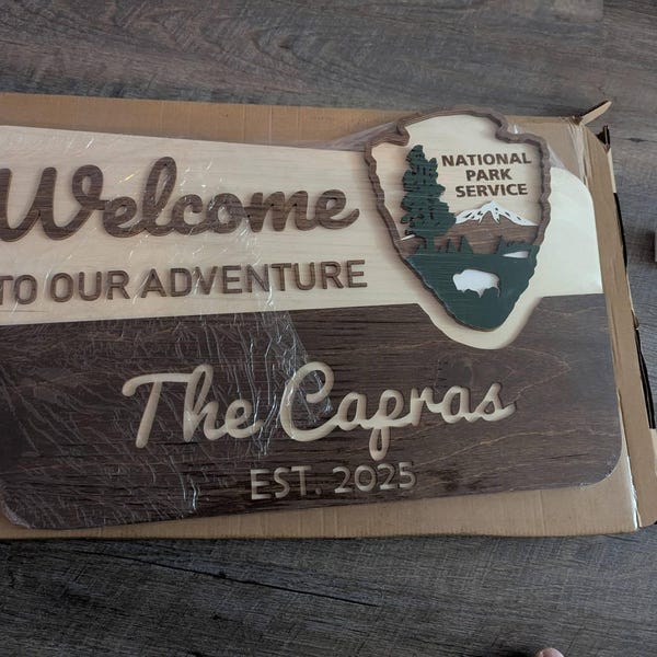 National Park Welcome Sign 3D, Personalized National Park Sign, NPS ...