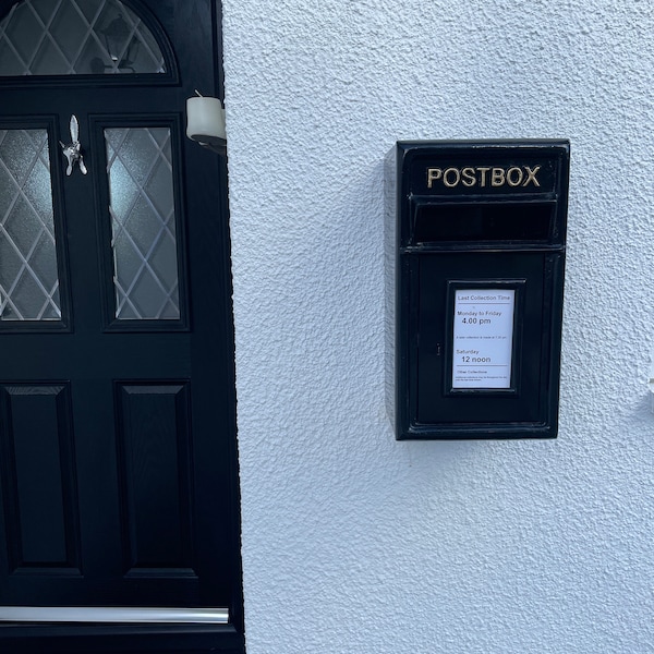 Black Metal Mailbox Letterbox Post Box - Etsy