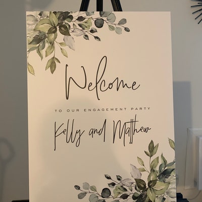 Greenery Welcome Sign, Welcome Poster, Printable Welcome Sign, Welcome ...