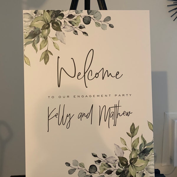 Greenery Welcome Sign, Welcome Poster, Printable Welcome Sign, Welcome ...