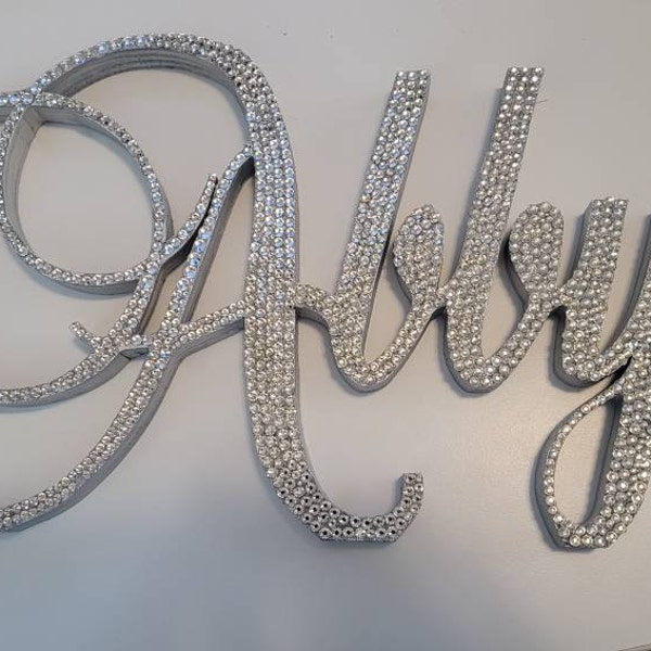 Swarovski Crystal Name Sign, Your First or "last Name" up to FOUR ...