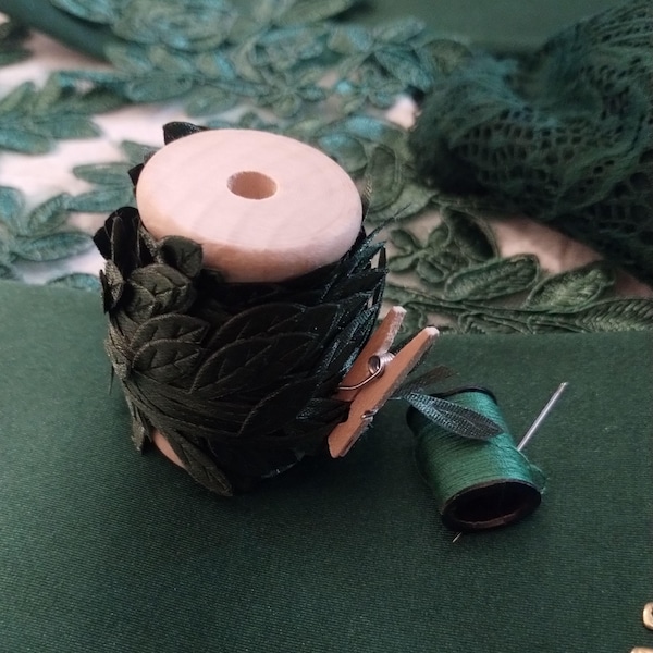 Rustic Ribbon, Woodland Ribbon, Leaf Ribbon Green, Acorn Ribbon, Green ...