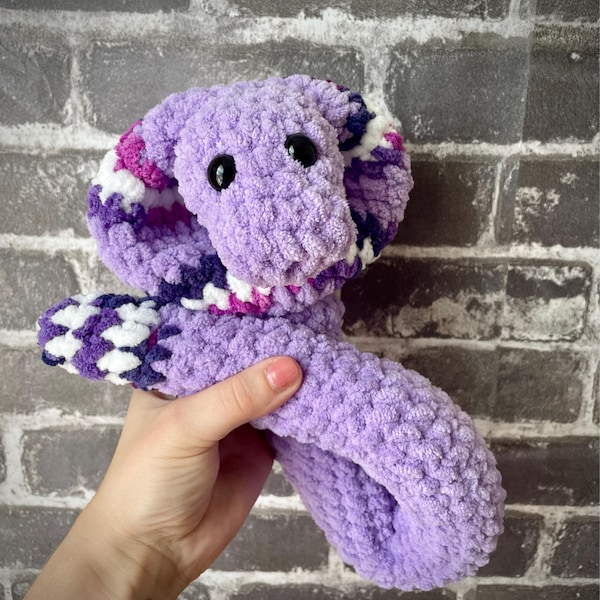 Cobra Snake Crochet Pattern PDF - No-sew, Amigurumi, Chunky Yarn, Decor ...