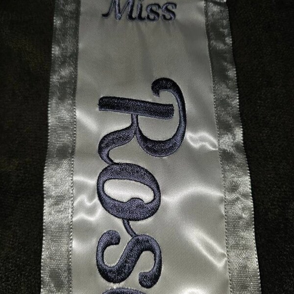 Custom Lace Sash Personalized Sash Customize Sash Embroidery Border ...