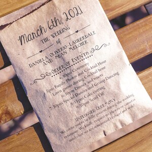 Custom Dinner Menu Bags to Hold Bread or Utensils Great for | Etsy