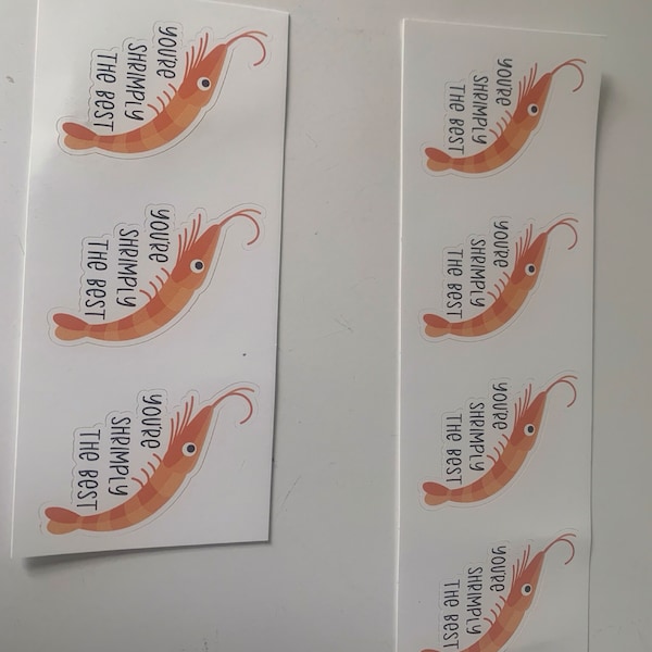 You're Shrimply the Best Sticker, Best Friend Gift, Funny Stickers ...