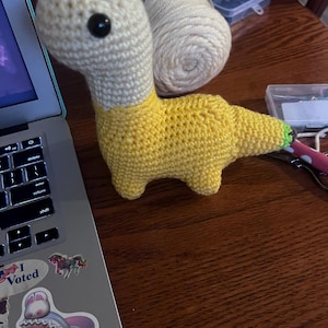 Bundle 2 in 1 No Sew BANANASAURUS Crochet Pattern Amigurumi Dinosaurus ...