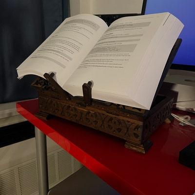 Decorative Book Stand Carved Cookbook Stand Handmade Book - Etsy