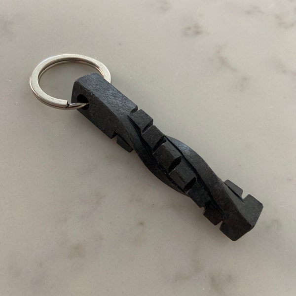 Large Hand Forged Twist Keychain, Gift Ideas, Blacksmith, Handmade ...