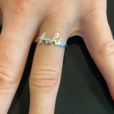 Name Ring Baby Name Ring in Sterling Silver, Gold and Rose Gold Baby ...