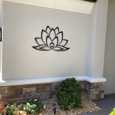 Lotus Metal Wall Art, Lotus Flower Wall Art, Metal Lotus Decoration ...