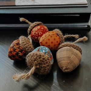 Handmade Fabric Acorns Harvest Acorns Autumn Fall Accents Bowl - Etsy