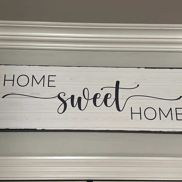 Farmhouse Wall Decor Home Sweet Home Sign Home Wall Art Rustic Canvas ...
