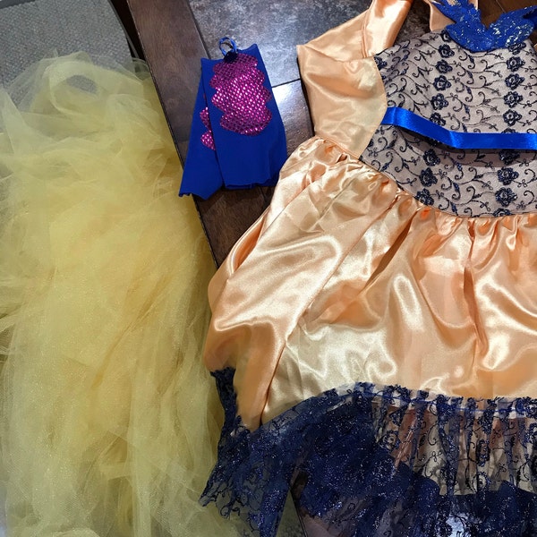 Descendants Girls Dress Costume Mal Descendants 2 Coronation Yellow ...