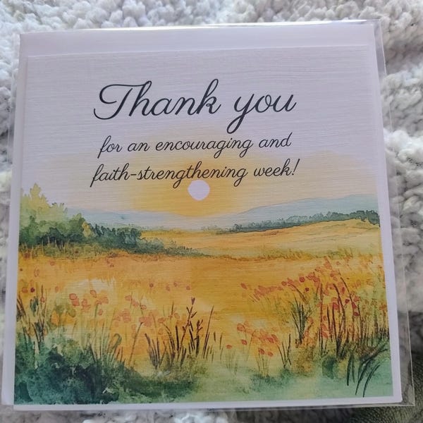 Thank You Card - Reflecting Jehovah’s Love | Gratitude Card for Acts of ...