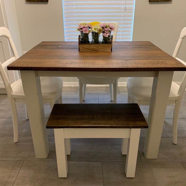 Colonial Harvest Farmhouse Bench / Rustic Solid Wood Bench / Durable ...