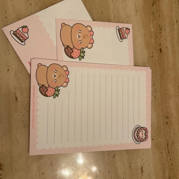 Digital Strawberry Bear Monthly Planner Printable Calendar Cute, Cozy ...