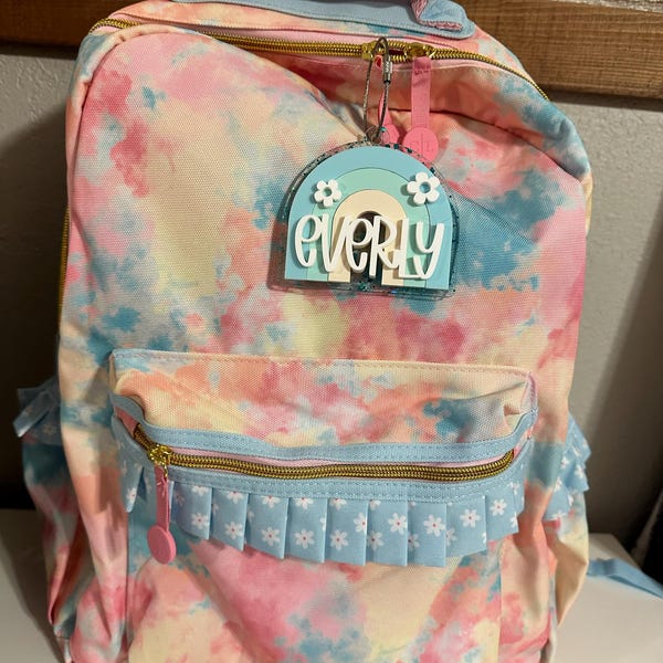 Rainbow Backpack Tags | Bookbag Tag | Kids Bag Tag | Diaper Bag Tags ...