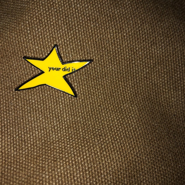I Tried Gold Star Enamel Pin – Funny Achievement Award Pin - Etsy