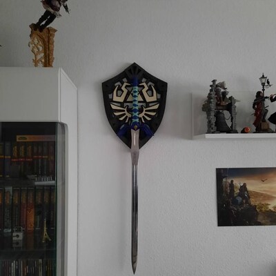 MJÖLNIR DRAGON Wooden Wall Mount for Hand and a Half Sword, LARP ...