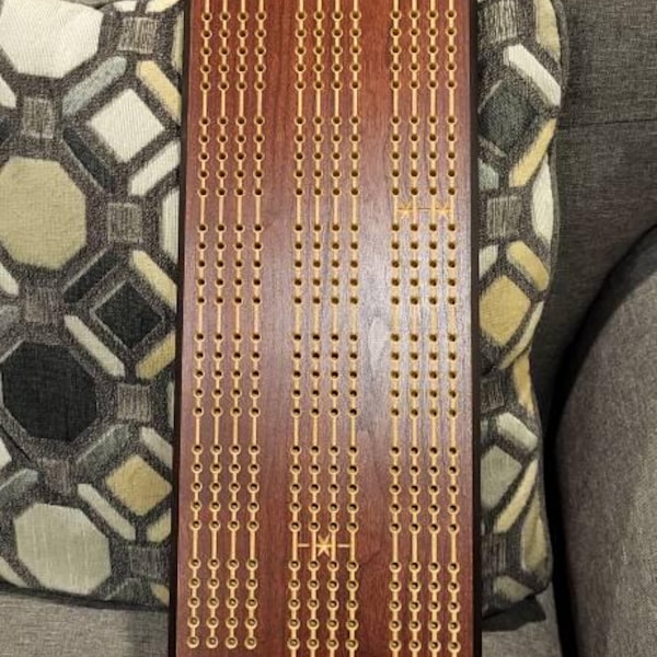 Extra Large 4 Player Cribbage Board | Four Track Wooden Board | Large ...