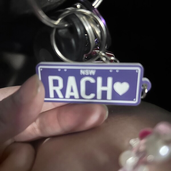 Number Plate Keyrings/custom Rego Keyrings/ Personalised Keyrings/rego ...
