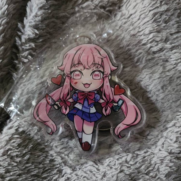 Yuno Gasai Yandere Anime Acrylic Keychain - Etsy